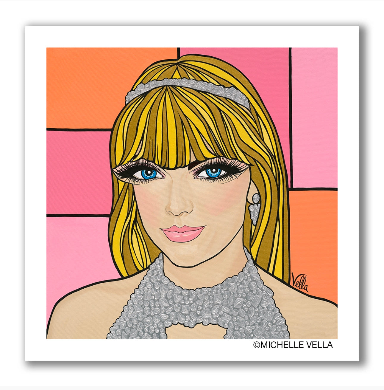 Pop art Portrait art print of singer Taylor Swift – MICHELLE A VELLA
