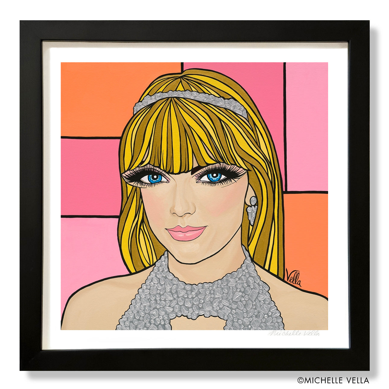 Pop art Portrait art print of singer Taylor Swift – MICHELLE VELLA