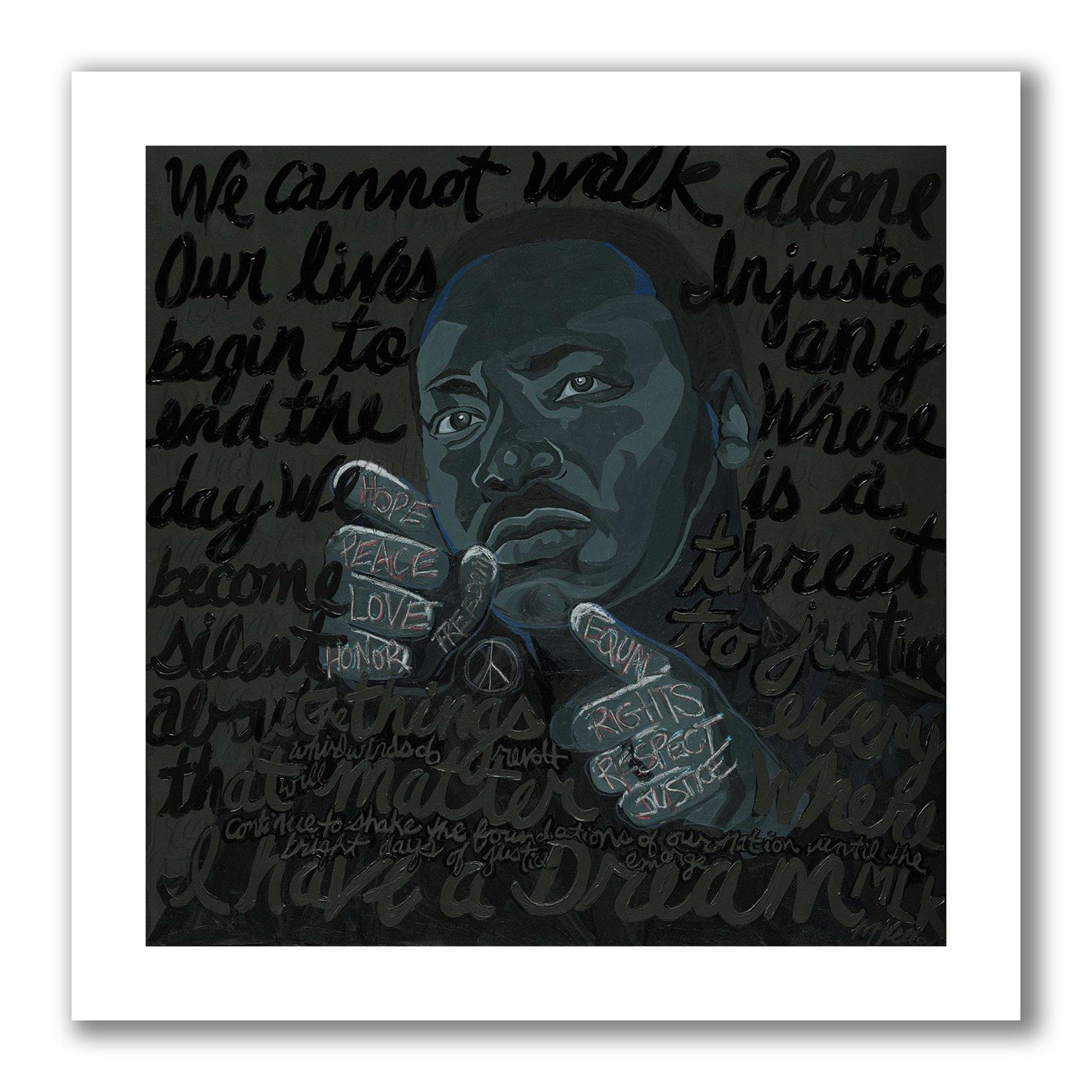 Martin Luther King Jr. pop art portrait painting and wall art print ...