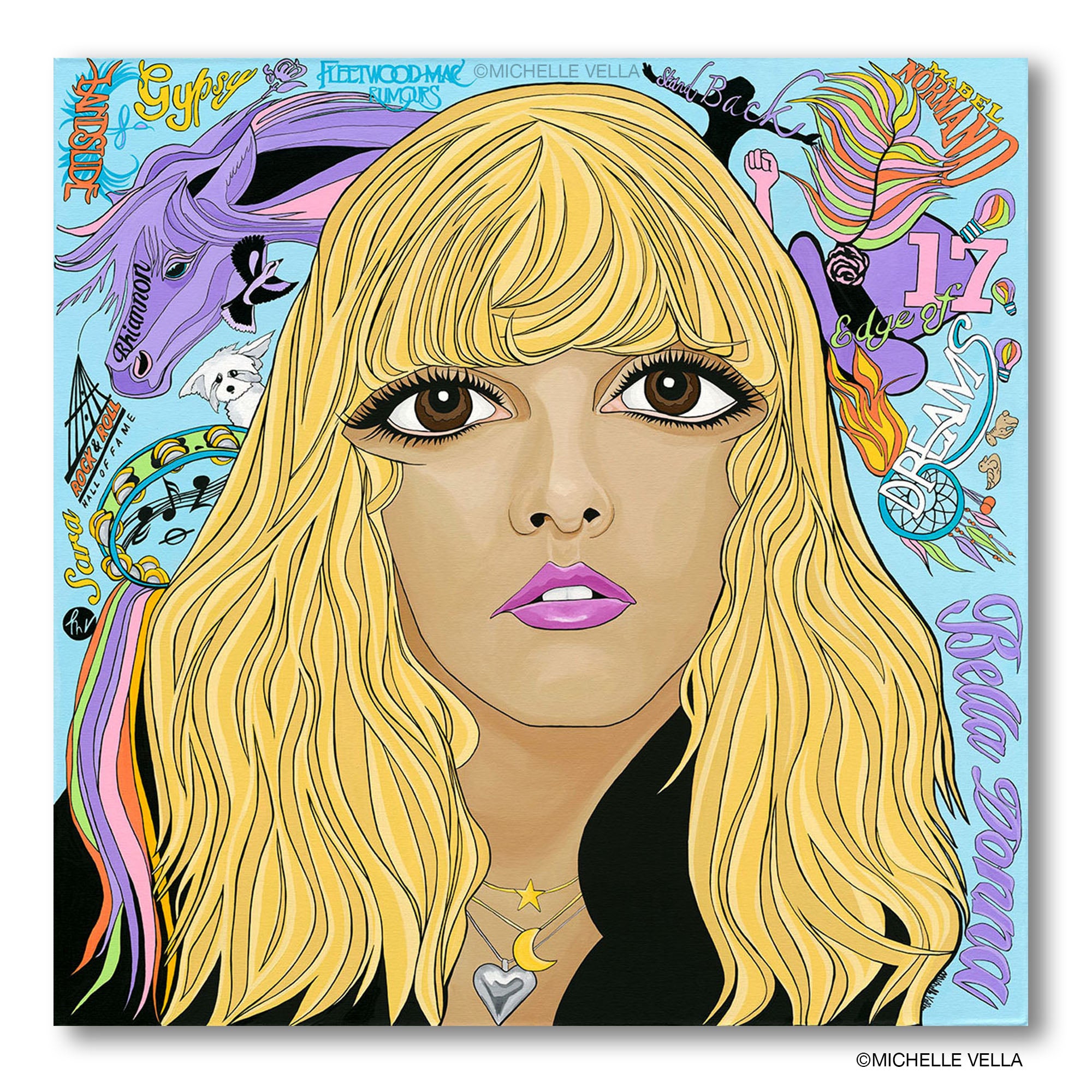 Stevie Nicks, Original Painting – MICHELLE A VELLA